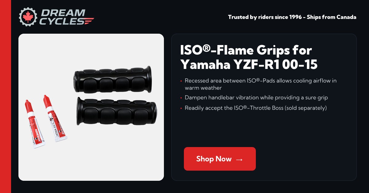ISO®-Flame Grips for Yamaha YZF-R1 00-15 [0630-0961] - $0.00 : Dream Cycles
