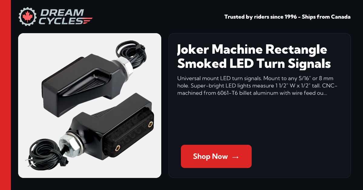 Joker Machine Rectangle Smoked LED Turn Signals [Joker Machine ...