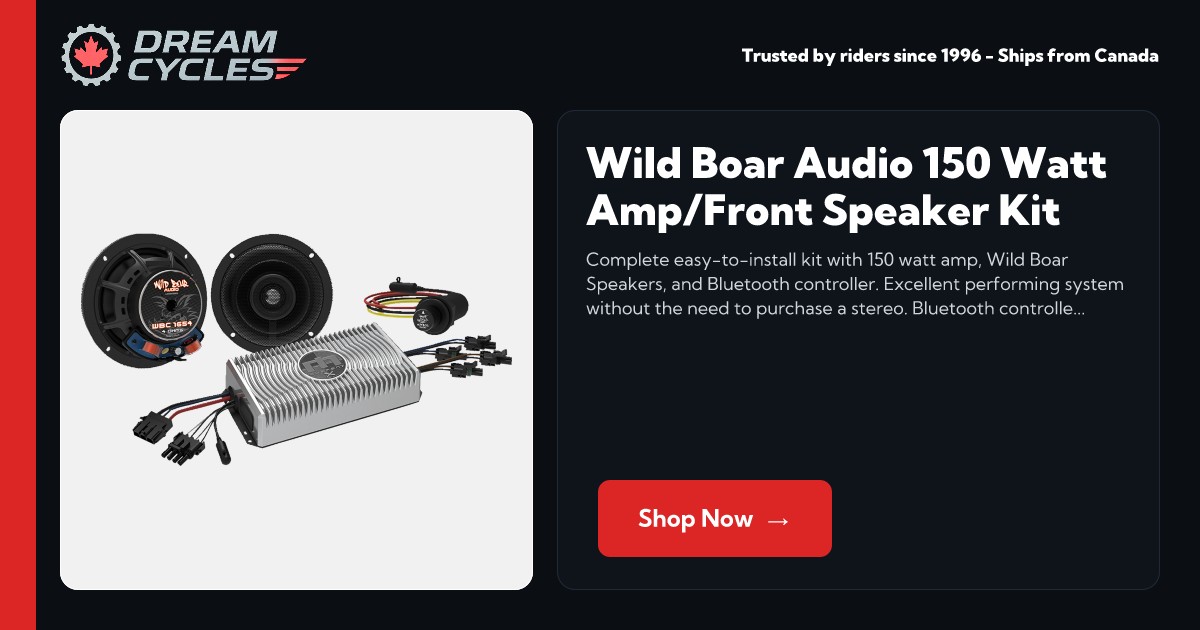 Wild Boar Audio 150 Watt Amp/Front Speaker Kit [WBA FLHT-BT] - $1,025. ...