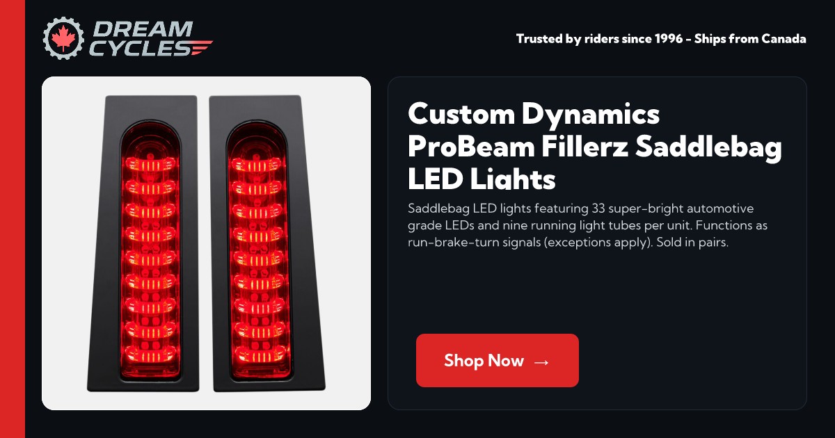 Custom Dynamics ProBeam Fillerz Saddlebag LED Lights [Custom Dynamics ...