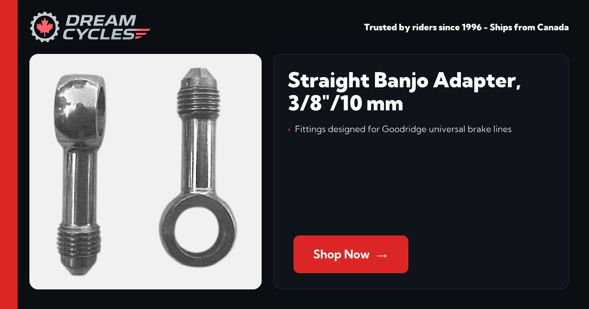 Stainless Steel Straight 3/8/10 mm Banjo Fitting [PB592-03C] - $26.95 ...