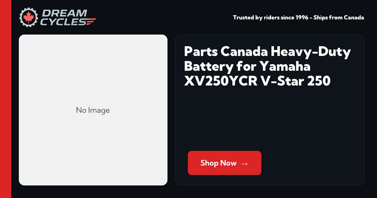 Parts Canada Heavy-Duty Battery for Yamaha XV250YCR V-Star 250 09-16 ...